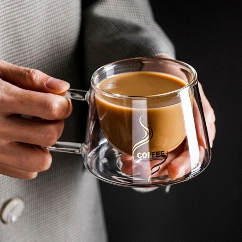 200ml-Transparent-Double-Wall-Glass-Coffee-Mug-with-Handle-Heat ...