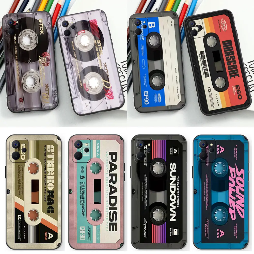 Magnetic Radio tape Cassette Phone Case For OPPO Realme 11 10 9 9I 8 8I ...