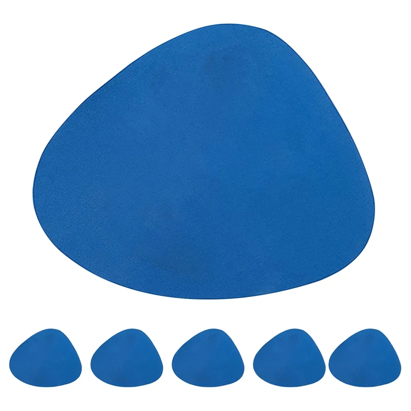 Set-Of-6-Triangle-Oval-Leather-Place-Mats-Easy-To-Clean-Non-Slip-Heat ...