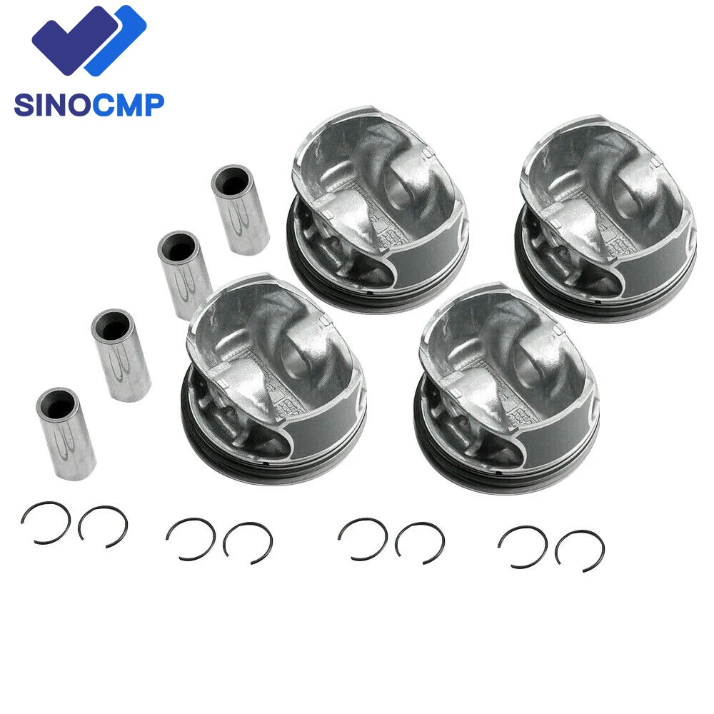 4pcs Pistons & Rings Set Φ83mm STD For Mercedes-Benz C250 C300 W205 2 ...
