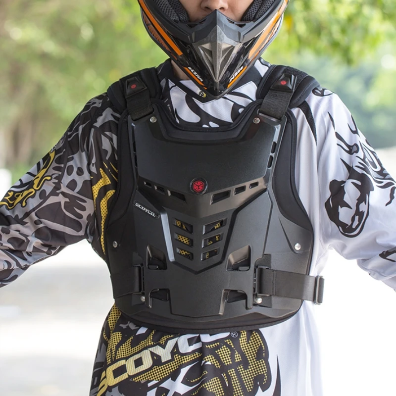 Motorcycle Body Armor Vest Men Jacket Coat Off-Road Moto Dirt Bike ...
