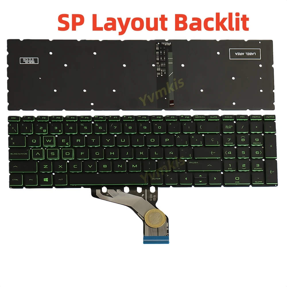 15-DA Keyboard For HP Pavilion 15-DA 15-DB TPN-C135 TPN-C136 250 G7 255 ...