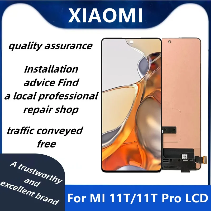 LCD Display Touch Screen Panel, Montagem digitalizador para Xiaomi MI 11T Pro, Original ...