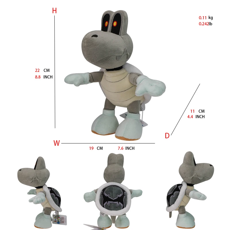 Mario Bros Plush Toys Luigi Yoshi Princess Peach Toadette Bowser JR ...