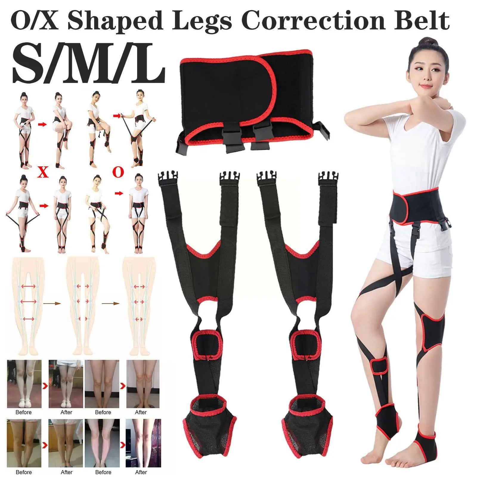 O-X-Type-Legs-Correction-Belt-Posture-Corrector-Knees-Waist-Leg-Shape ...