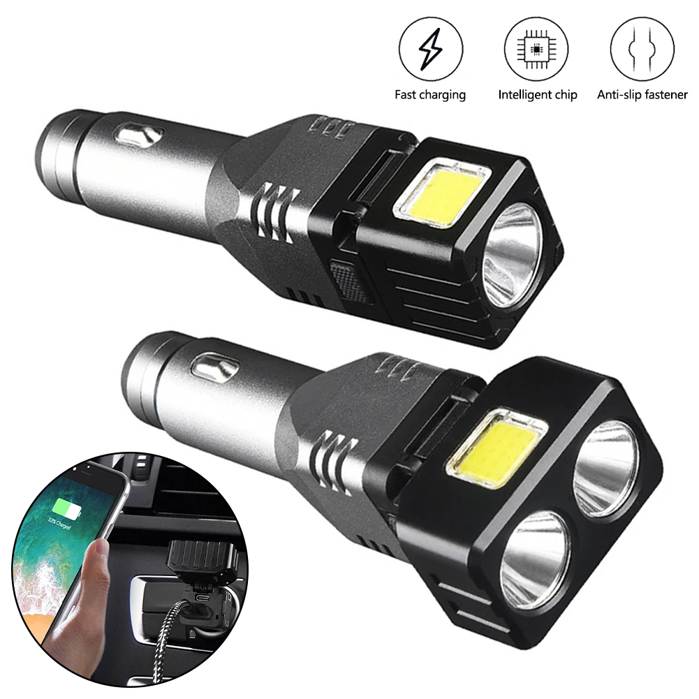 Multi-function Car Detailing Flashlight Type-c Fast Charging Emergency ...