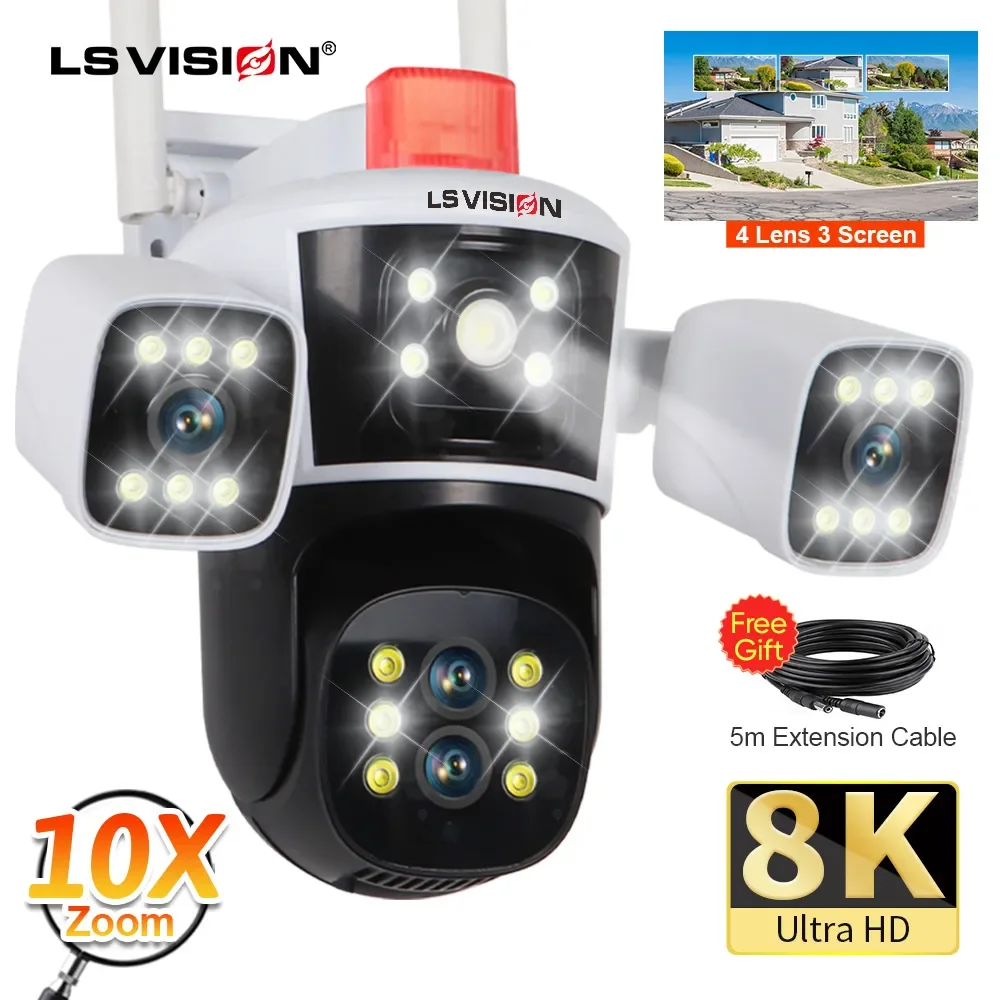 LS-VISION-16MP-Three-Screens-WiFi-IP-Camera-Wireless-Outdoor-8K-Four ...