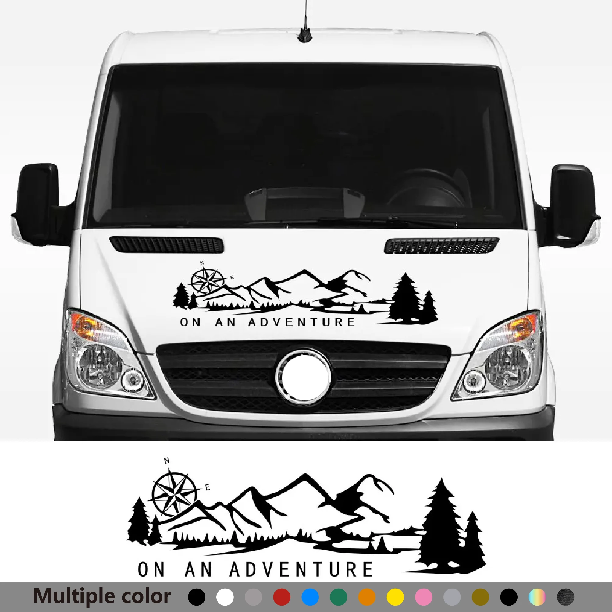 1pc-Car-Hood-Stickers-Bonnet-Stripes-Camper-Van-Graphics-Vinyl-Decals ...