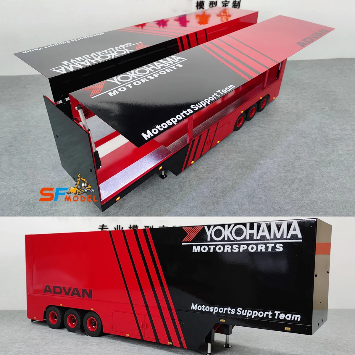 RC-Tractor-1-14-3-axle-RC-Tamiya-Trailer-with-Lights-Trailer-Truck ...