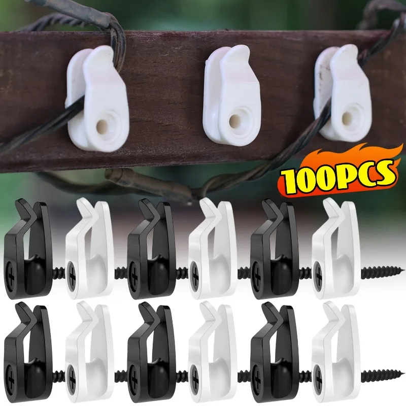 100/2PCS Christmas Light Wire Clip Fixed Hooks Windproof Led Cable ...