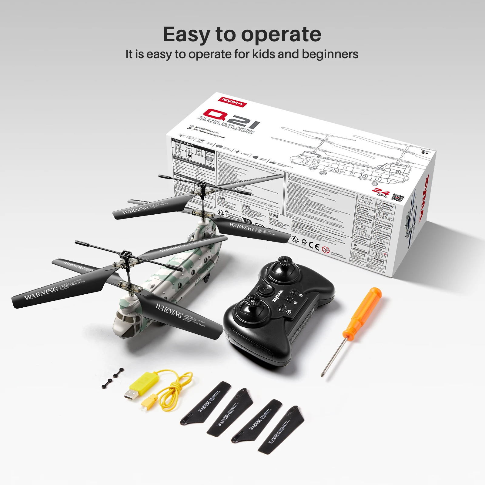 SYMA Q21 RC Helicopter (CH-47 Chinook) - Remote Gear Shop
