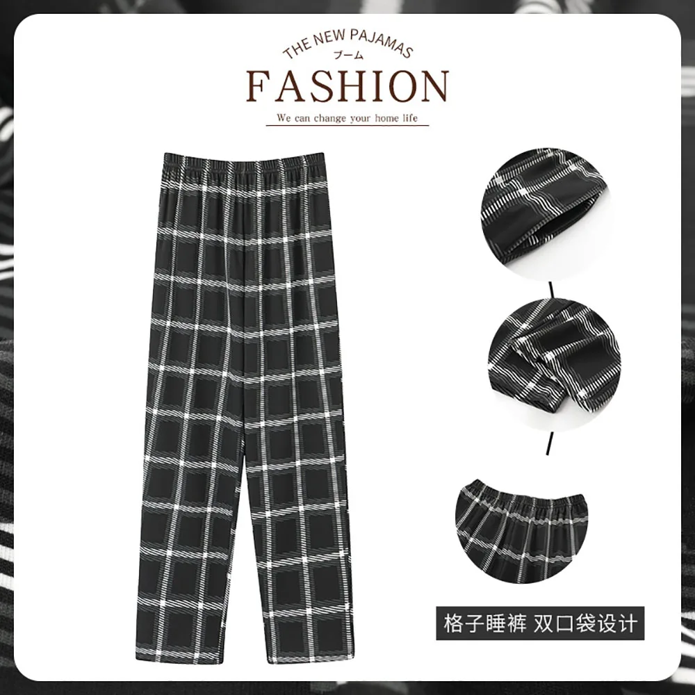 L-5XL-100-coton-respirant-pyjama-pantalon-printemps-automne-2024-Plaid-ray-hommes-fjCasual ...