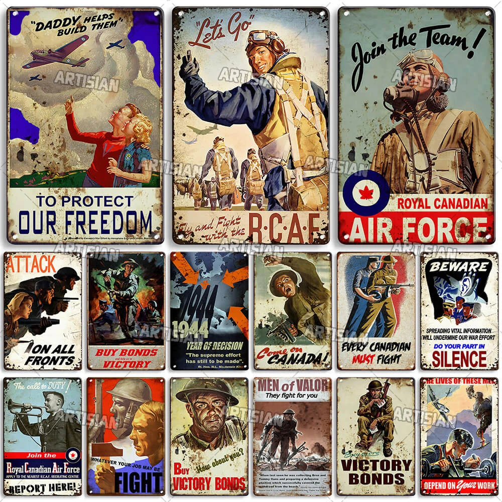 Artisian Vintage War Metal Tin Sign Decorative Poster Retro Metal Sign ...