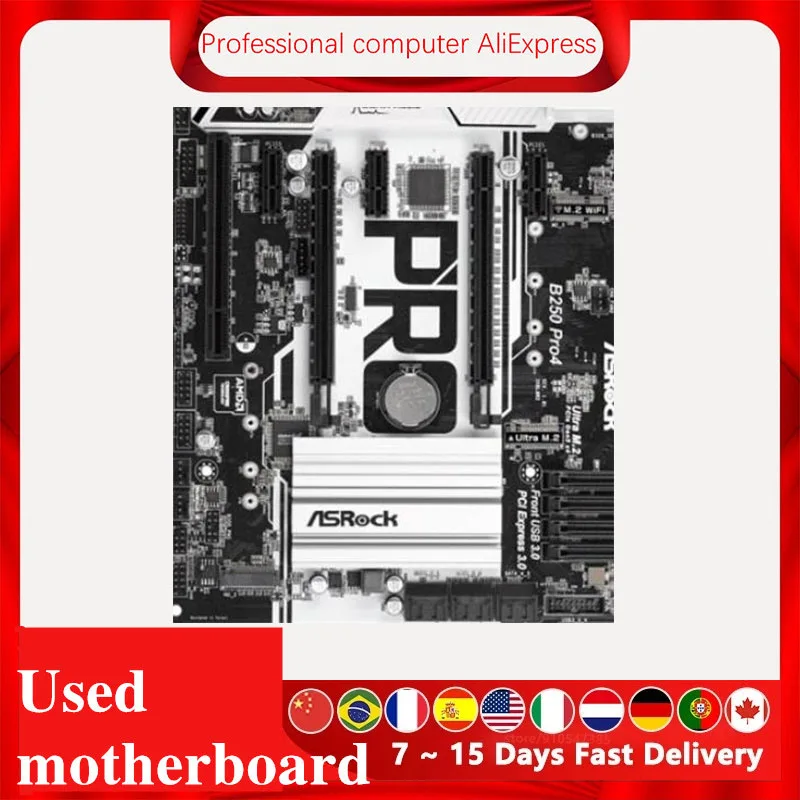 For ASRock B250 Pro4 Original Used Desktop Intel B250 B250M