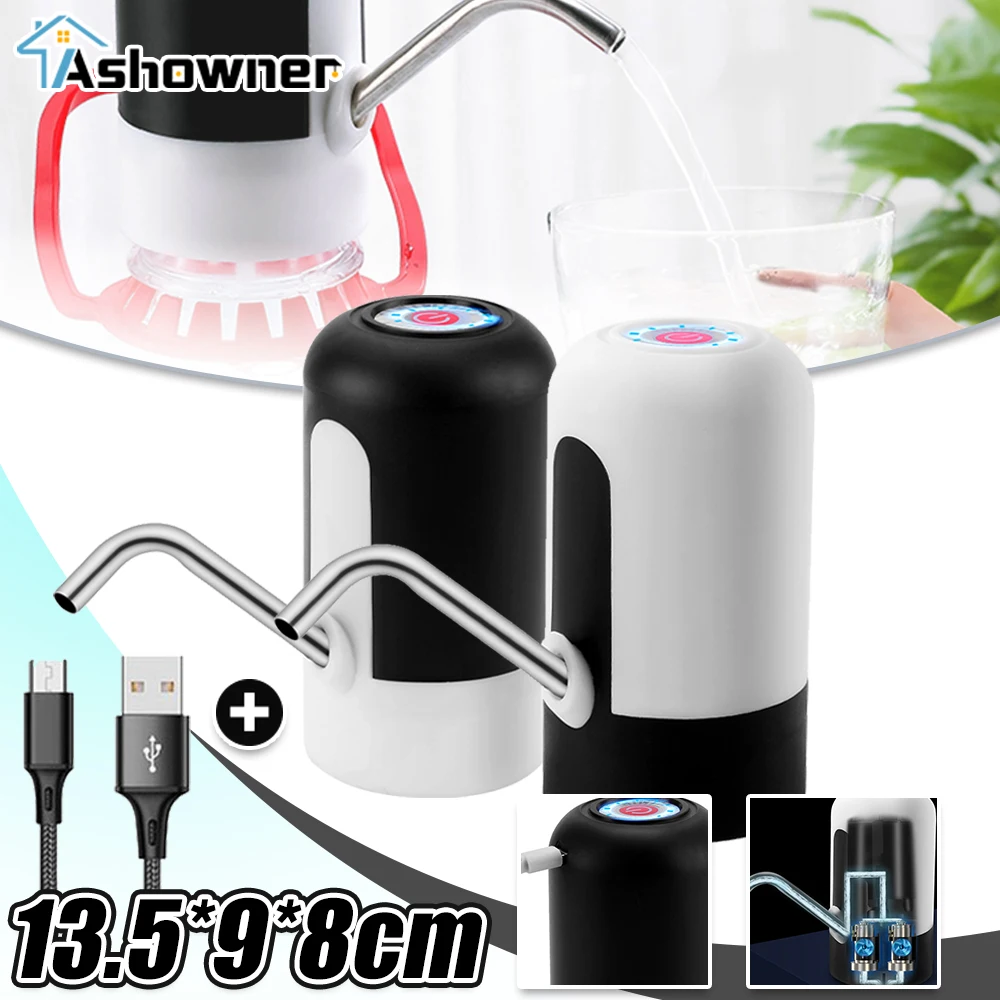 Water Bottle Pump One Click Switch with USB Automatic Electric Water ...