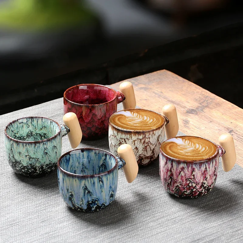 1pcs-Ceramic-Coffee-Cup-With-Wooden-Handle-Latte-Pottery-Mug-Afternoon ...