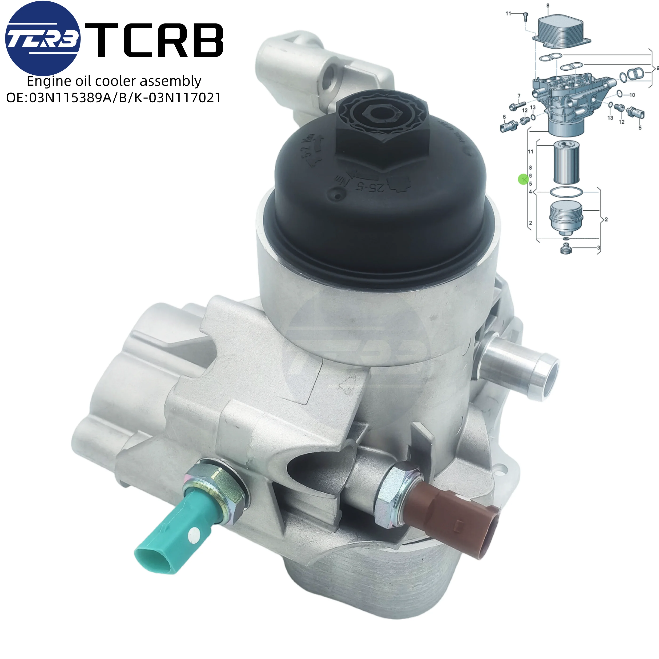 TCRB-Conjunto de filtro de enfriador de aceite, edición mejorada de ...