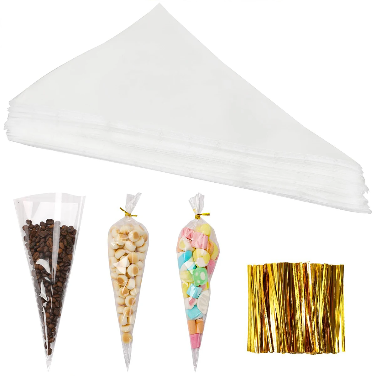Transparent-Square-Candy-Bags-Plastic-Cellophane-Package-Candy-Bar ...