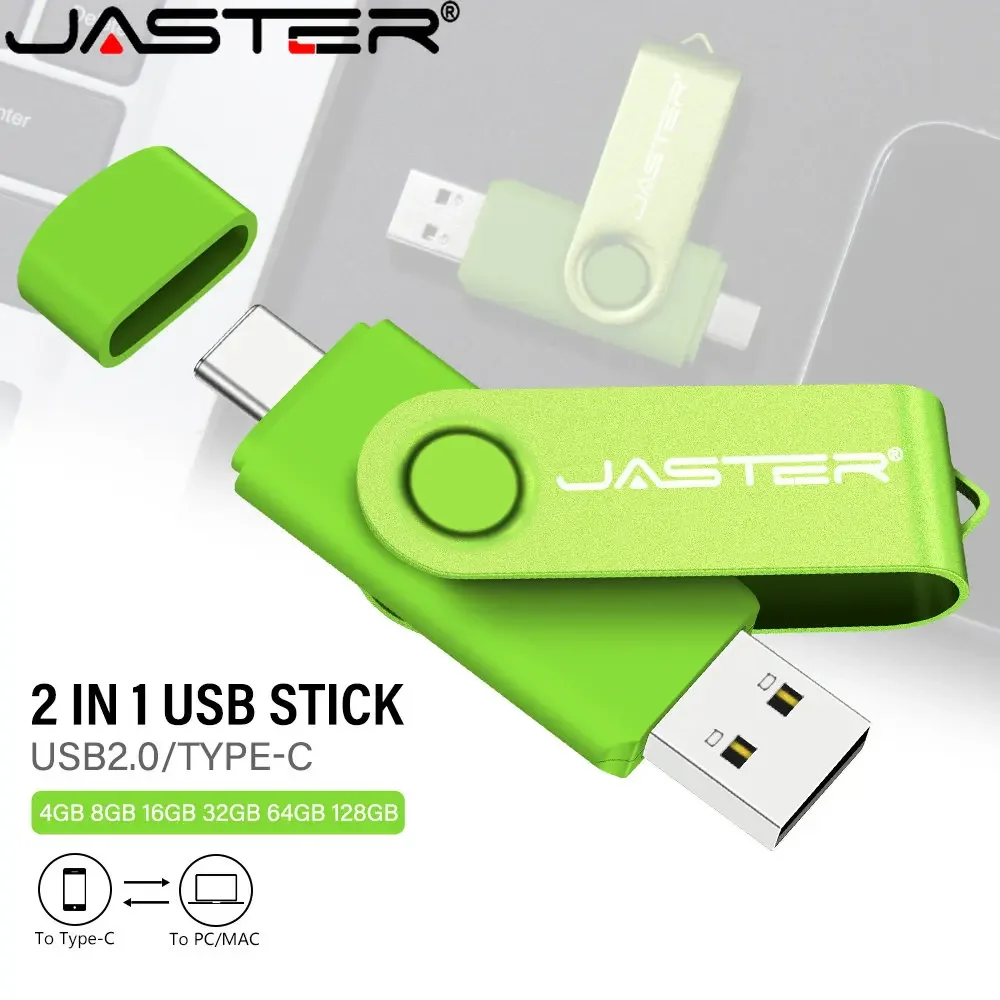 JASTER-USB-2-0-Flash-Drive-2NI1-TYPE-C-64GB-High-speed-Pen-drive-with ...