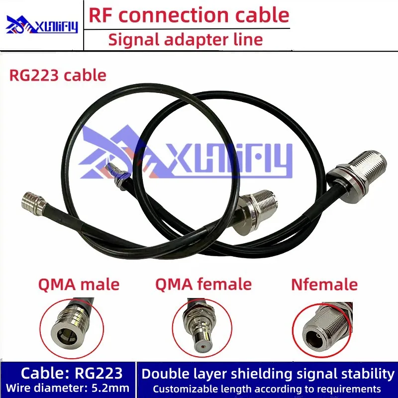 QMA-male-female-to-N-type-male-female-RF-connection-line-RG223-double ...
