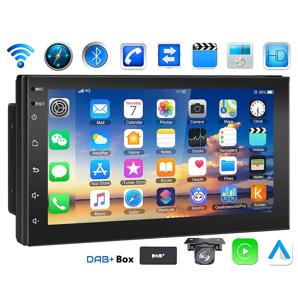7 "Android 14 4 + 64G Carplay Android Auto Radio Estéreo para Coche ...