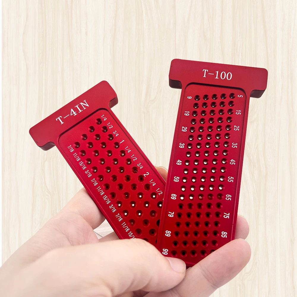 DIY-Auxiliary-Tools-T-100-Metric-Precision-T-Ruler-Pocket-Measurement ...