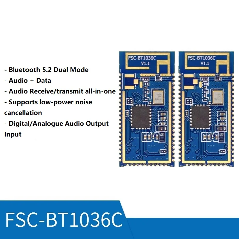 FSC-BT1036C Bluetooth 5.2 Dual Module Low Power BLE Compatible Audio ...