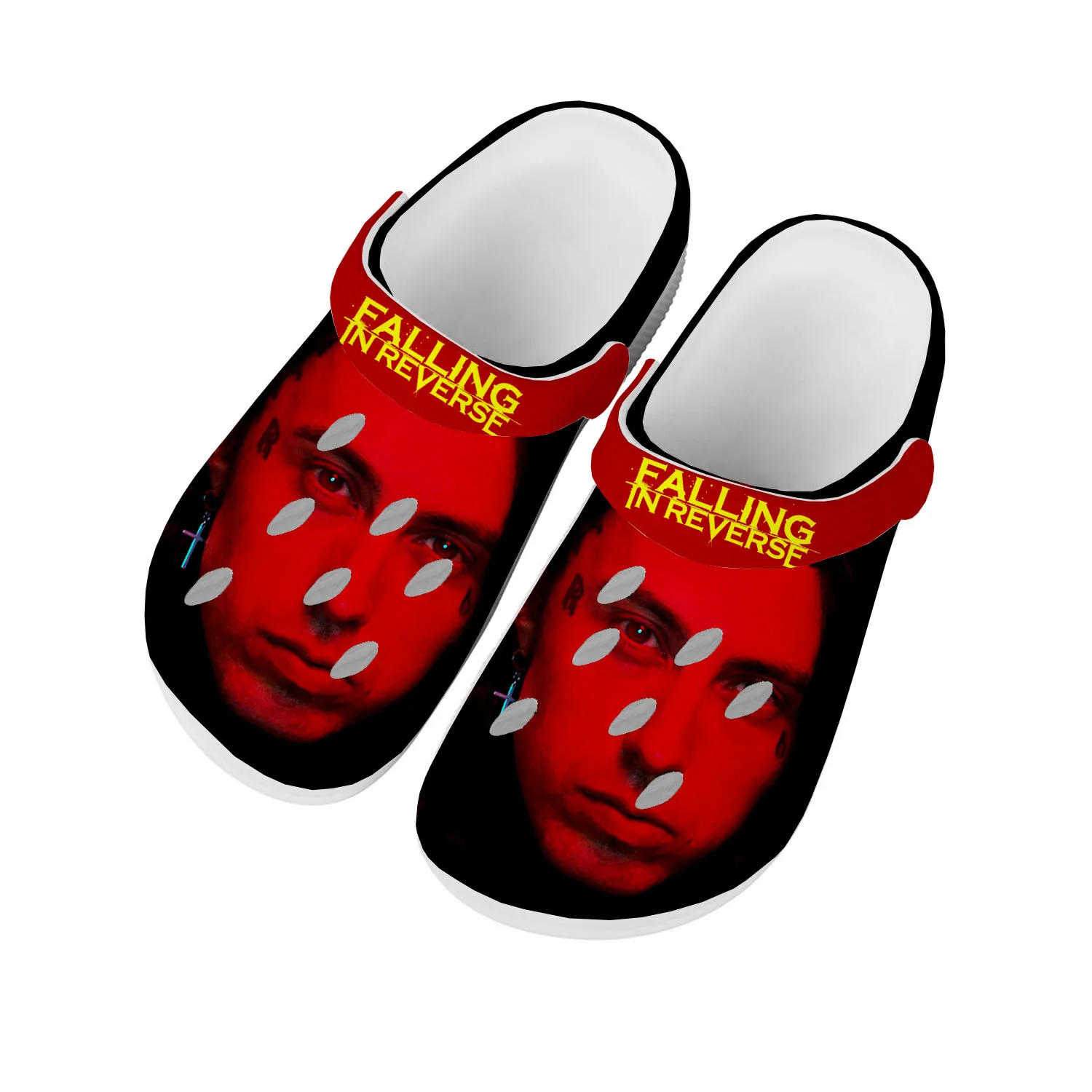 Falling-In-Reverse-Punk-Rock-Band-Home-Clogs-Custom-Water-Shoes-Mens ...