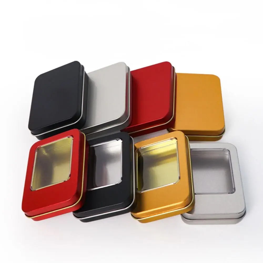 Rectangular-Tin-Box-with-Clear-Window-Lid-Multicolor-Jewelry-Box ...