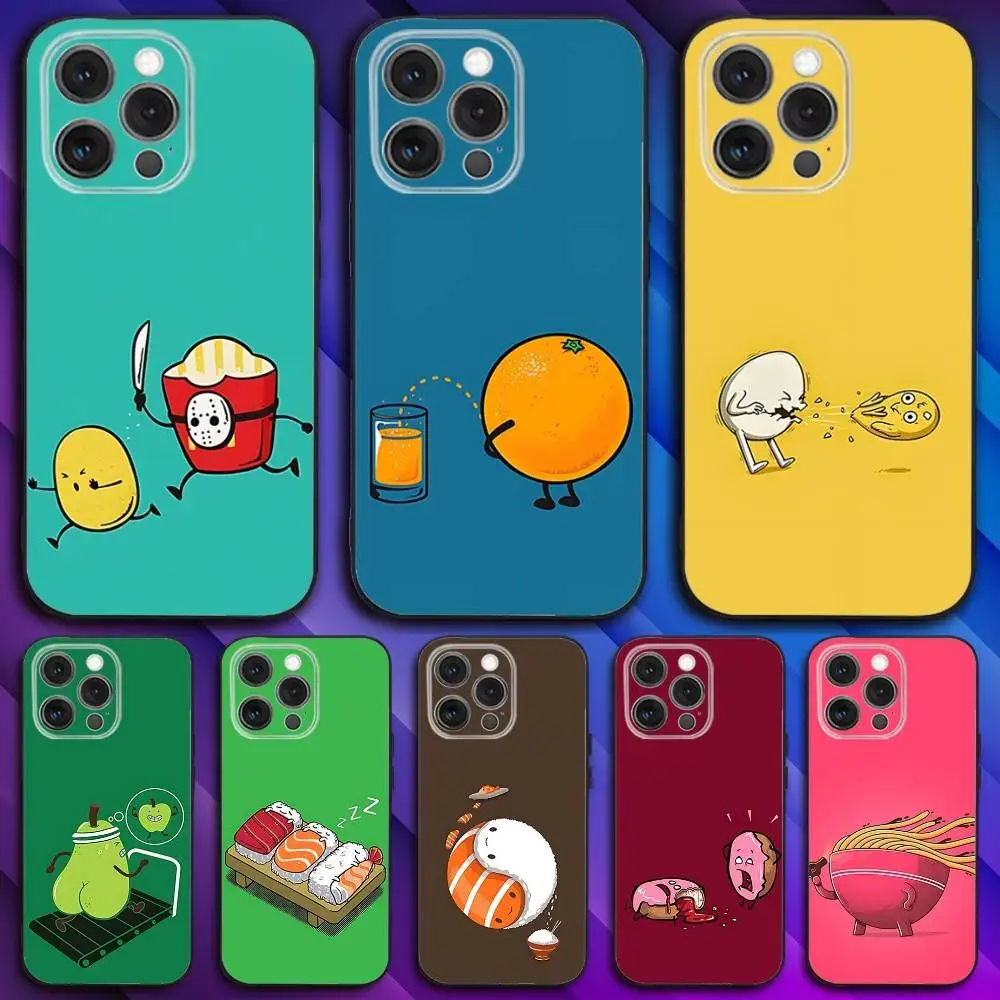 Funny Food Fancy Phone Case For iPhone 17,16,15,14,13,12,11,Pro,Max ...
