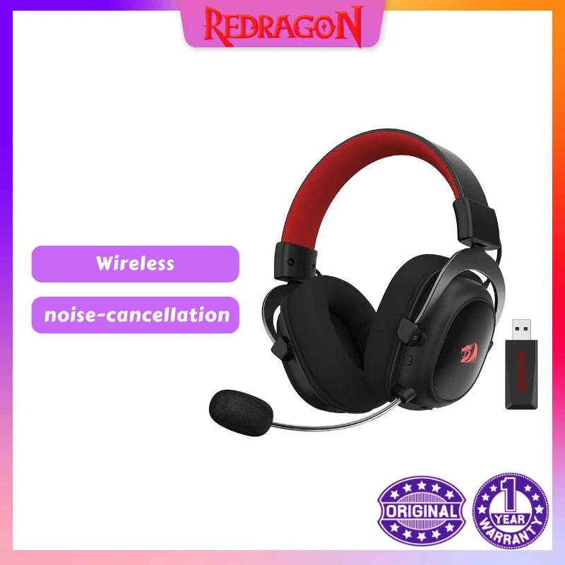 Redragon H510 Zeus-X RGB Wireless Gaming Audio Drivers Durable Fabric ...