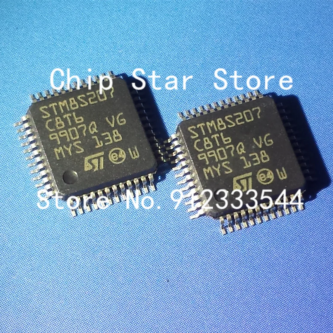 5-50pcs-STM8S207C8T6-STM8S207-LQFP48-8Bit-MCU-Performance-Line-STM8 ...