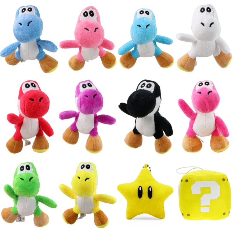 Kawaii-Mario-Bros-Green-Yoshi-Soft-Plush-Keychain-Toys-Yellow-Super ...