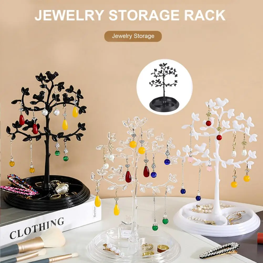 Jewelry-Organizer-Plastic-Tree-Storag-Hanger-Necklace-Ring-Earrings ...