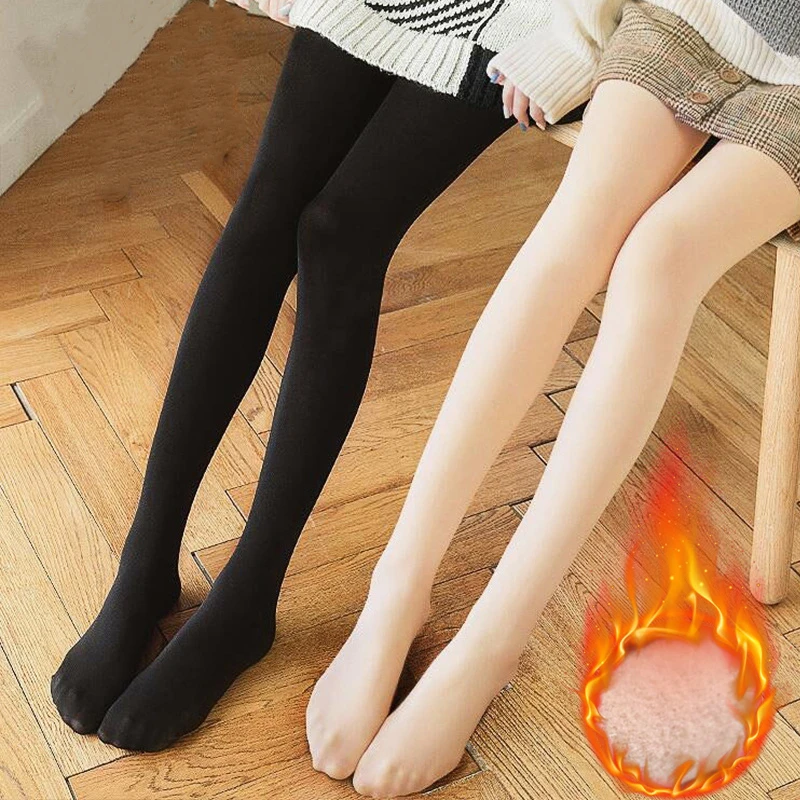 Warm Fleece Pantyhose Tights Ladies Women Winter Thermal Leggings Sexy Skin Color Bare Leg ...