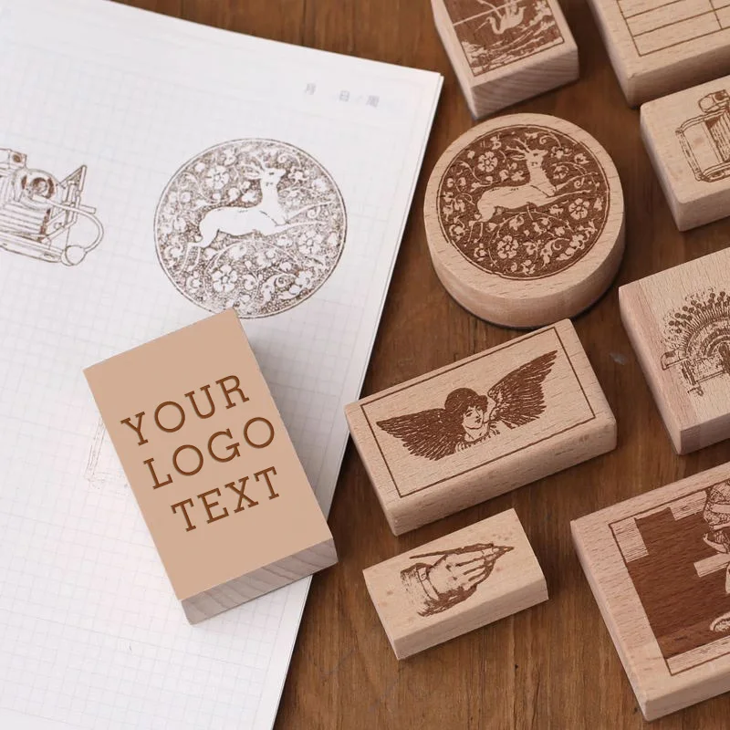 Personalized-Customized-Wood-Clear-Rubber-Stamp-Wedding-Seal-Logo ...