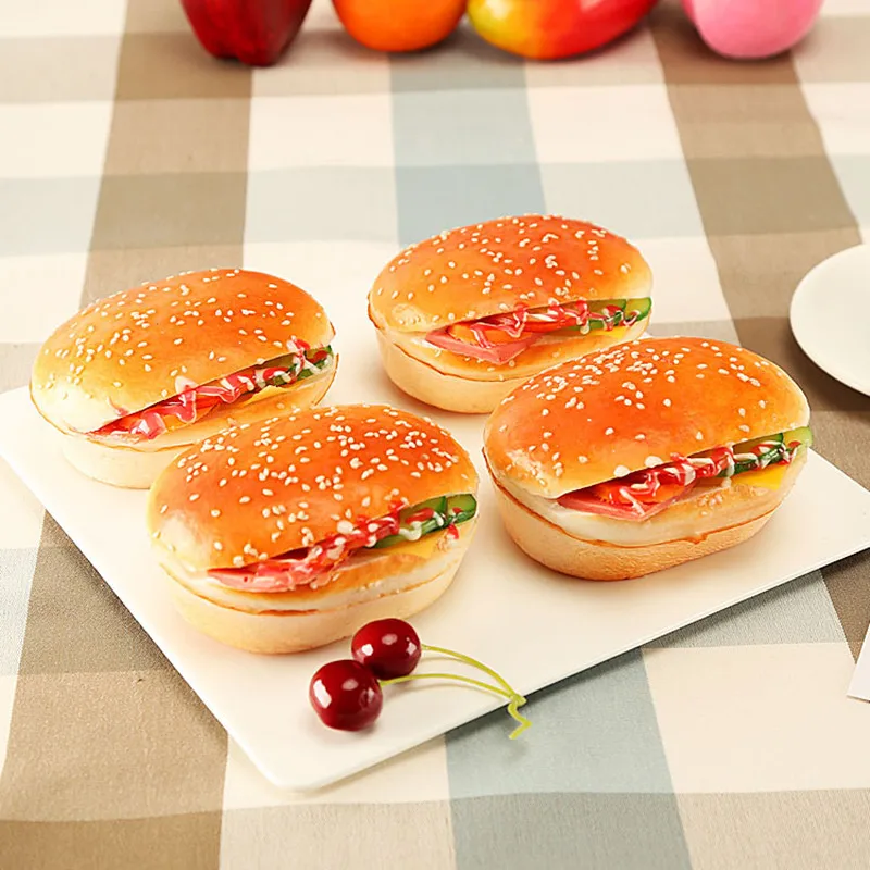 Simulation-Hamburger-Fake-Bread-Model-Foods-Props-Dessert-Shop-DIY ...