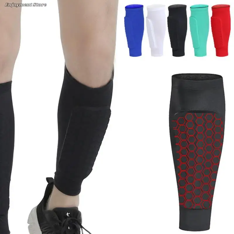 1Pc-Football-Shin-Guards-Leg-Sleeves-Honeycomb-Nylon-Support-Sock-Shin ...
