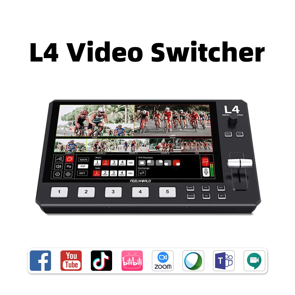 FEELWORLD-L4-Video-Switcher-for-Live-Streaming-Equipment-Card-Mixer ...