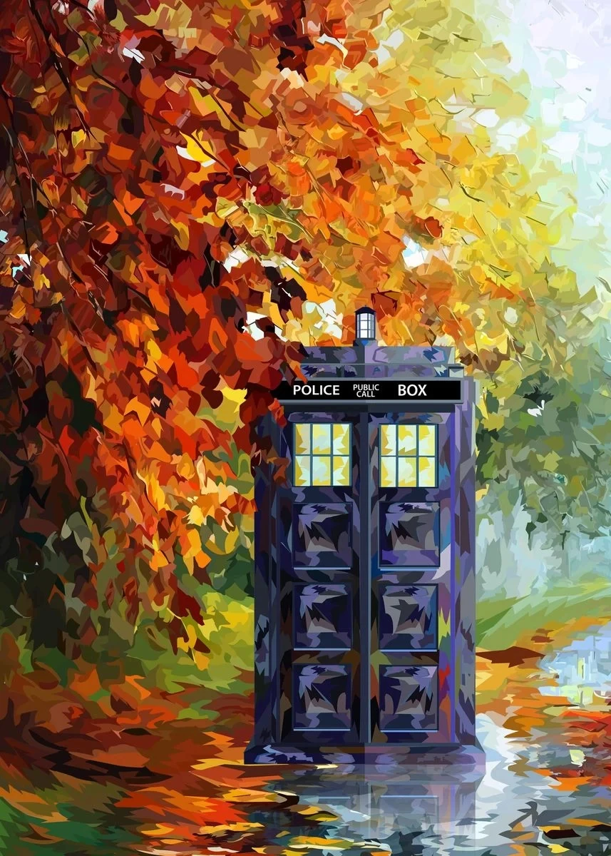 Tardis Watercolor Painting