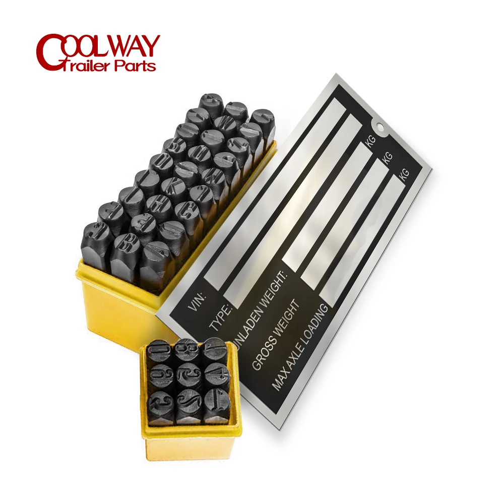 Trailer-Blank-VIN-Weight-Chassis-Plate-with-4mm-Steel-Die-Metal-Number ...