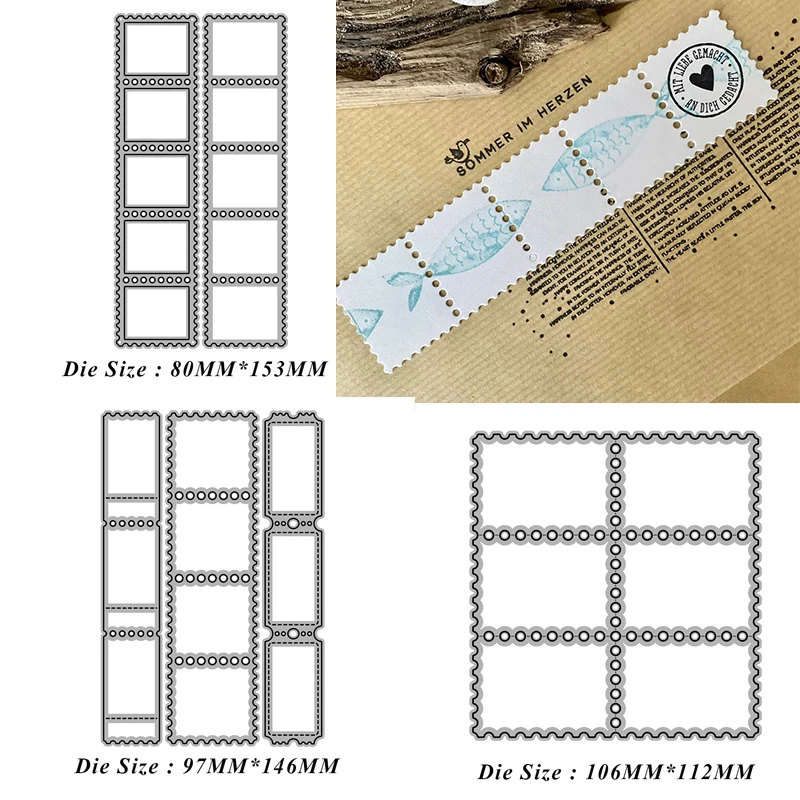 Postage-Stamp-Die-Cuts-for-Card-Making-Stencils-Christmas-Decoration ...