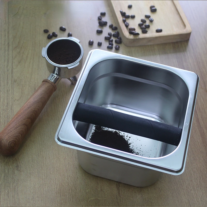 Coffee-Knock-Box-Espresso-Dump-Bin-for-Barista-Coffee-Grind-Anti-slip ...