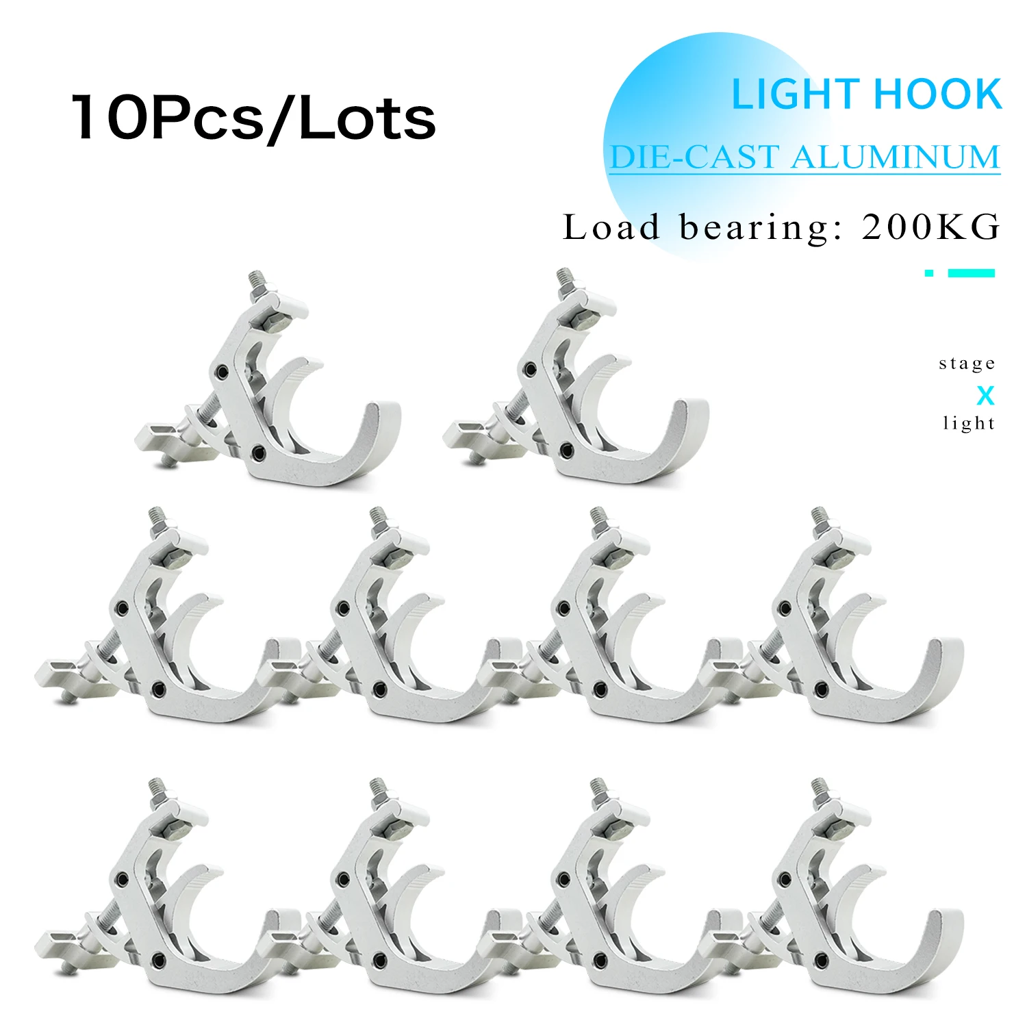 10Pcs-Lots-LED-Par-Light-Hook-Stage-Light-Aluminum-Truss-Professional ...