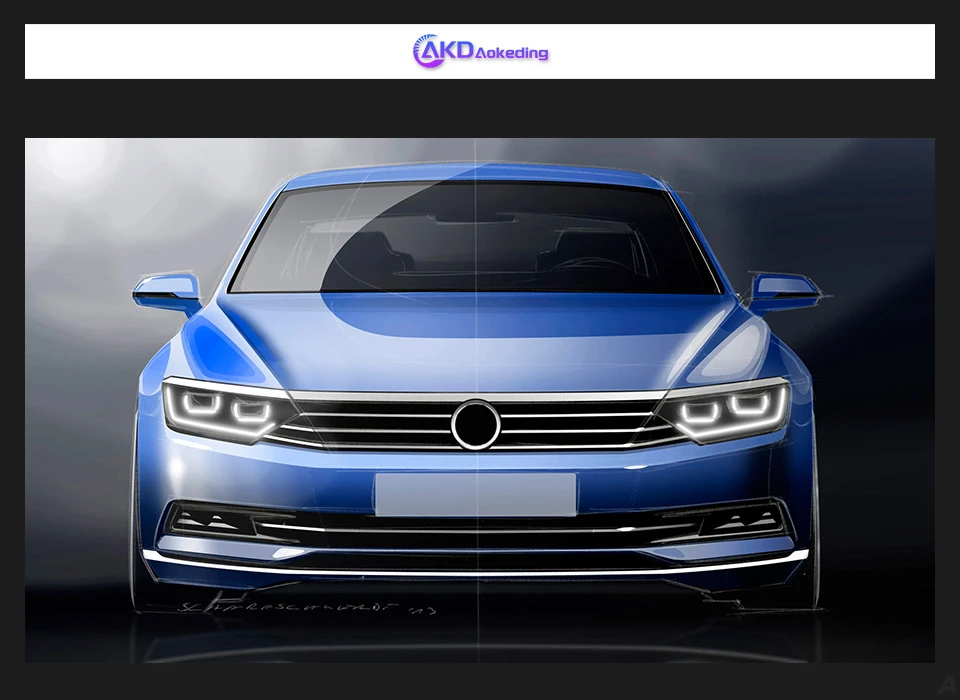 Car Lights for VW Passat B8 LED Headlight Projector Lens 2016-2019 ...