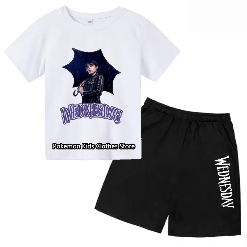 Wednesday-Addams-Cosplay-Costume-Kids-Clothing-Set-Short-Sleeve-Casual ...