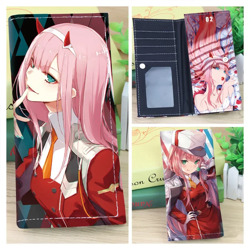 Cartera-de-cuero-PU-Anime-Darling-in-The-FRANXX-monedero-largo-con-bot ...
