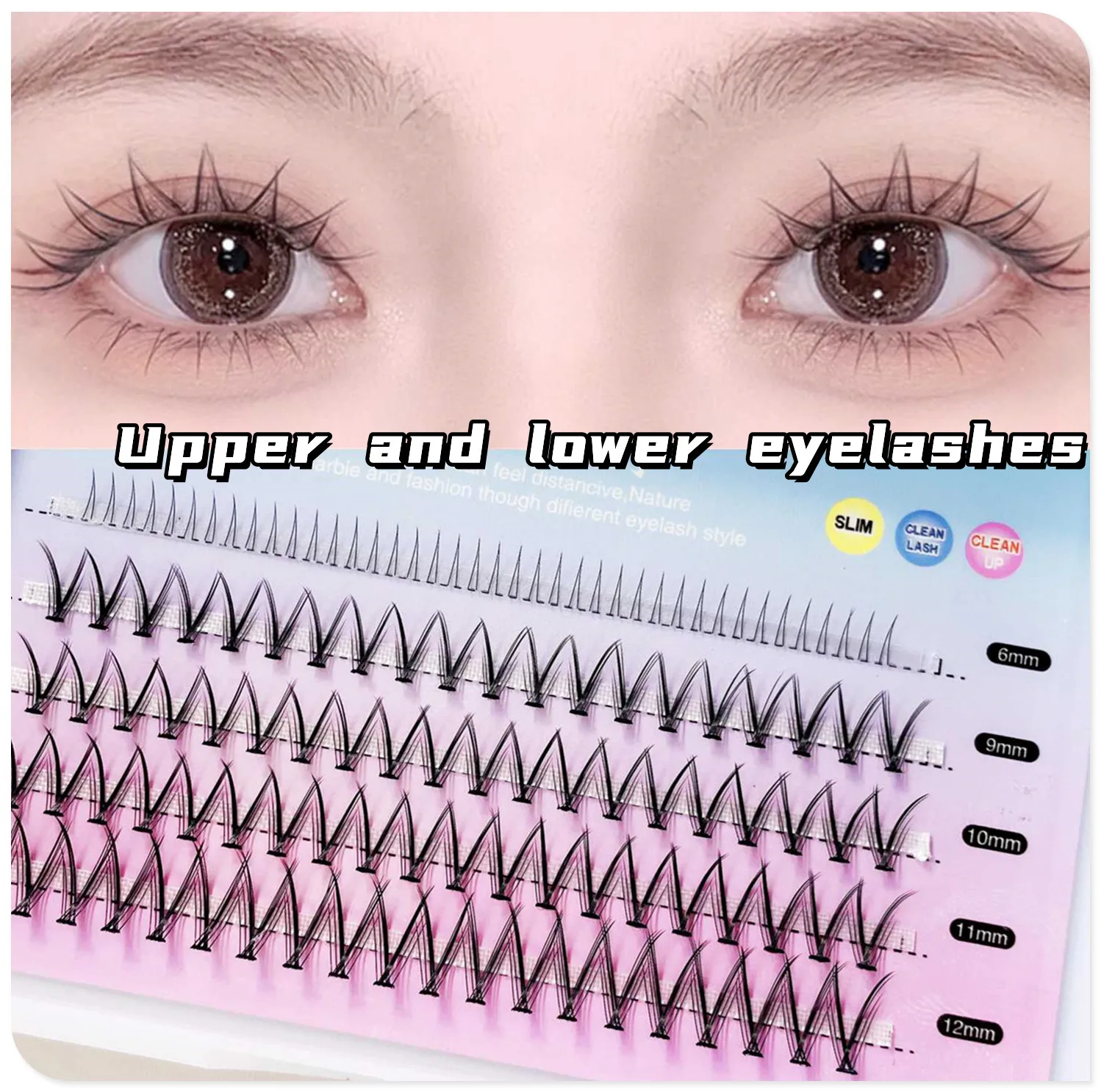 New-natural-simulation-V-shaped-fairy-upper-and-lower-mix-eyelashes ...