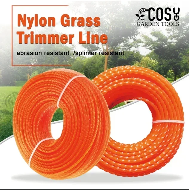 COSY-2-4mm-5m-10m-15m-Nylon-Grass-Trimmer-Line-Square-Twist-For-Brush ...
