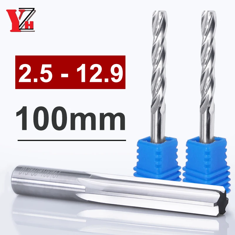 YZH 100mm 2.5-12.9mm Carbide Machine Reamer HRC50 Straight/Spiral ...
